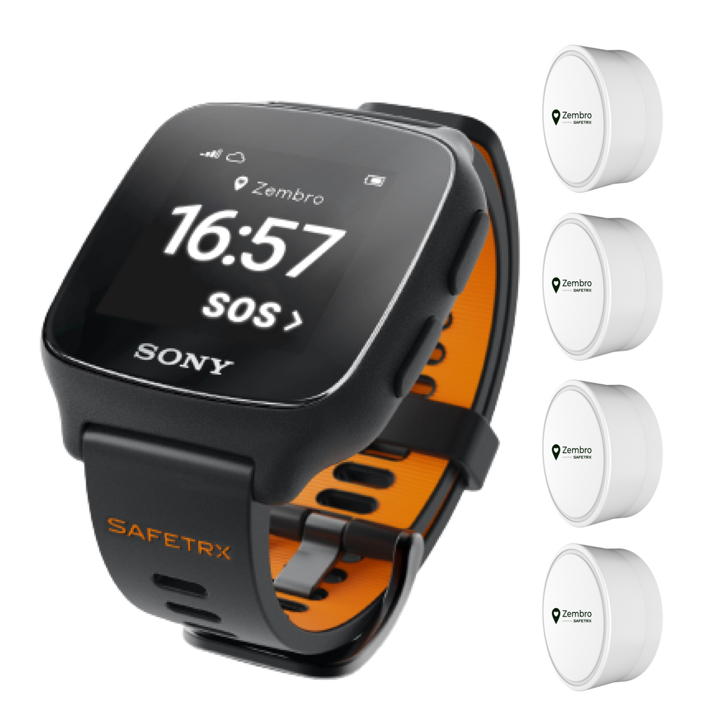 Wander Alert with 4 BLE Beacons – Zembro